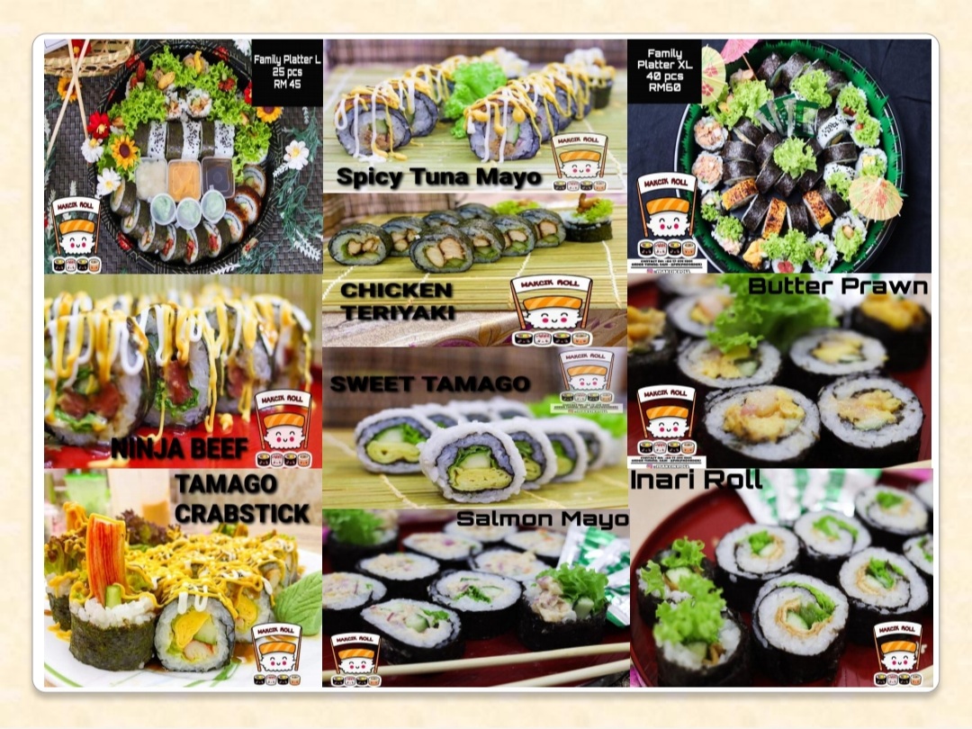 Makcikroll Sushi Menu